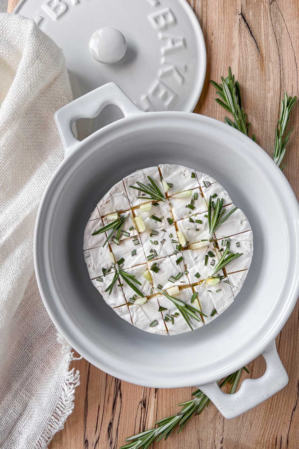 Garlic Baked Brie With Herbs - A Cultivated Living